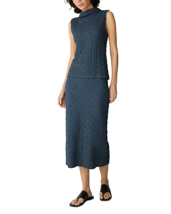 Eileen Fisher Textured Straight Midi Skirt
