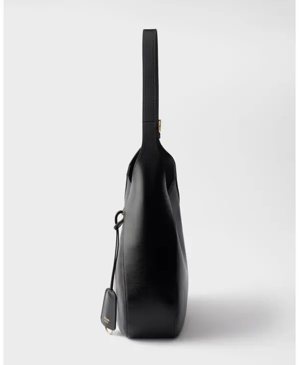 Prada Boogie Large Leather Bag - Black