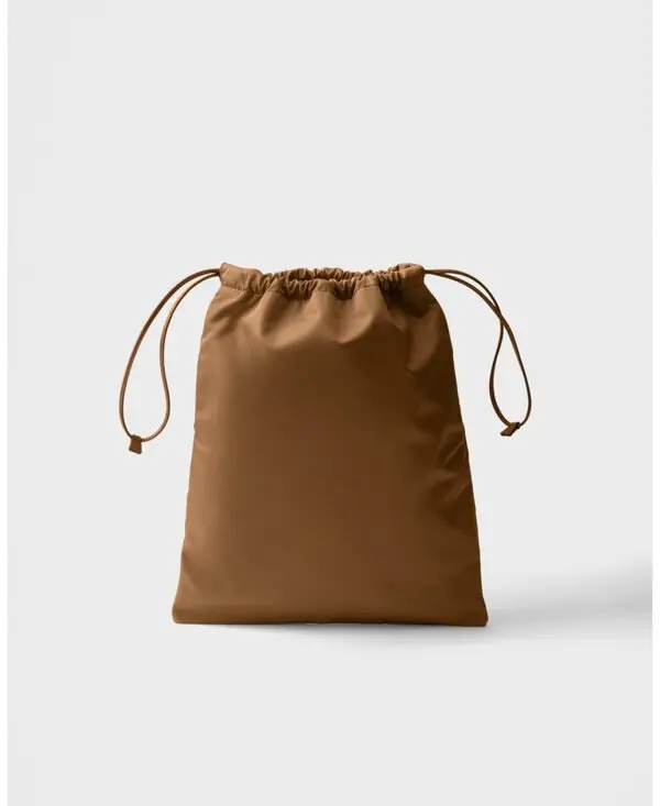 Prada Re-nylon Drawstring Pouch - Brown