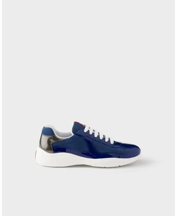 Prada Patent Leather And Technical Fabric America's Cup Sneakers