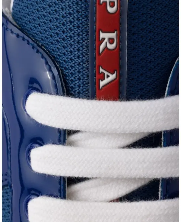 Prada Patent Leather And Technical Fabric America's Cup Sneakers