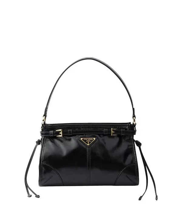 Prada Bonnie Small Leather Handbag - Black