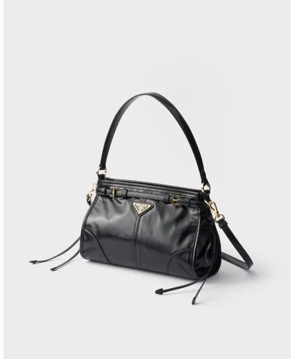 Prada Bonnie Small Leather Handbag - Black