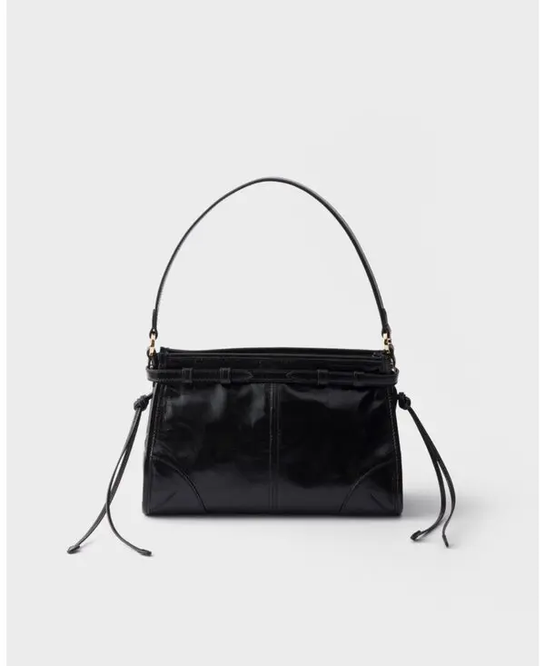 Prada Bonnie Small Leather Handbag - Black