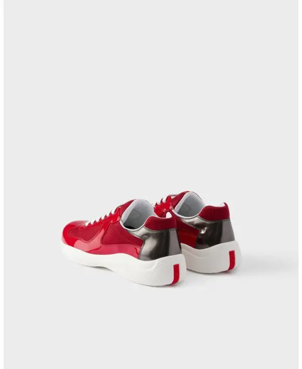 Prada Patent Leather And Technical Fabric America's Cup Sneakers