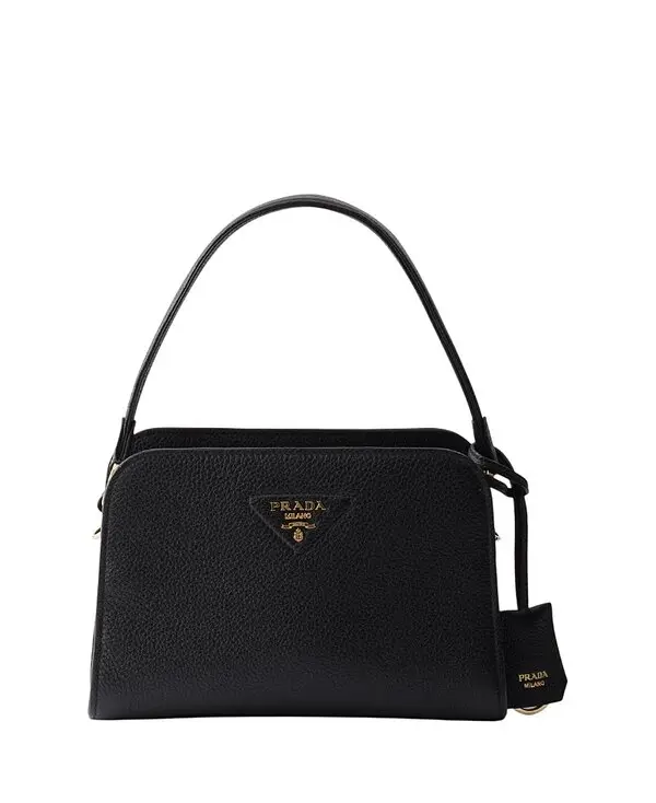 Prada Leather Mini Handbag - Black