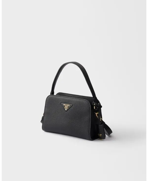 Prada Leather Mini Handbag - Black