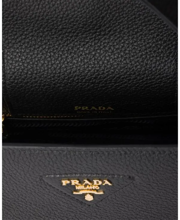 Prada Leather Mini Handbag - Black