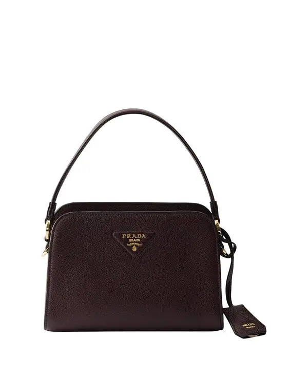 Prada Leather Mini Handbag - Brown
