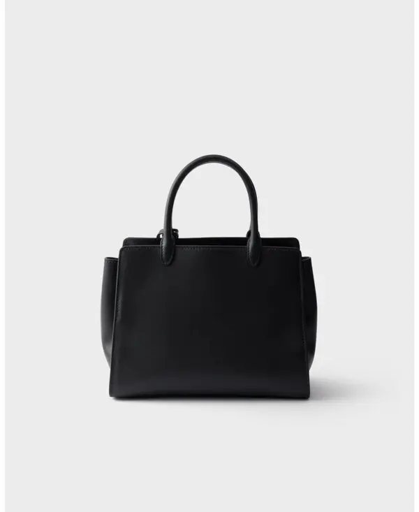 Prada Prelude Medium Leather Handbag - Black