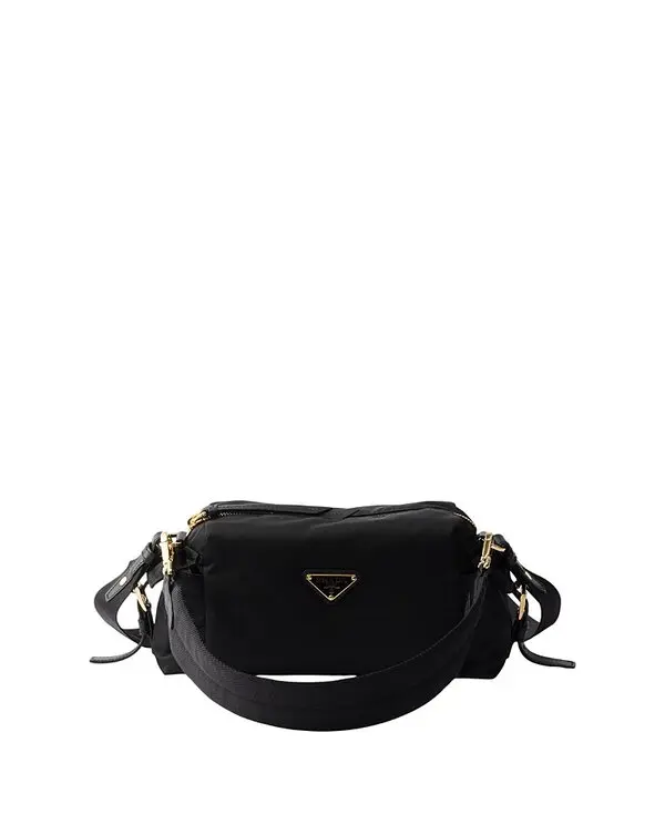 Prada Explore Small Re-nylon And Leather Shoulder Bag - Black