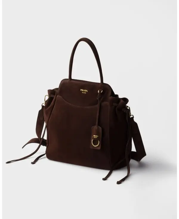 Prada Carry Medium Suede Bag