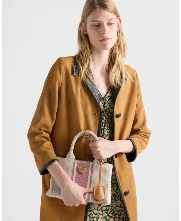 Prada Jardiniere Small Cotton Canvas Bag