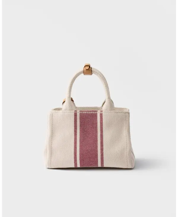 Prada Jardiniere Small Cotton Canvas Bag