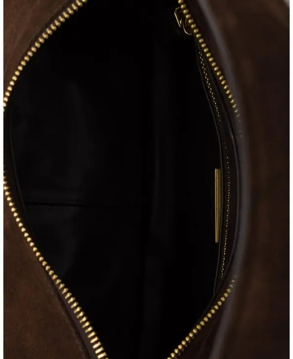 Prada Aimee Medium Suede Shoulder Bag - Brown