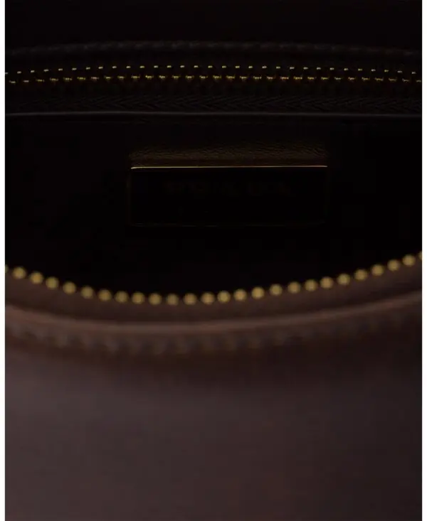 Prada Aimee Medium Leather Shoulder Bag - Brown