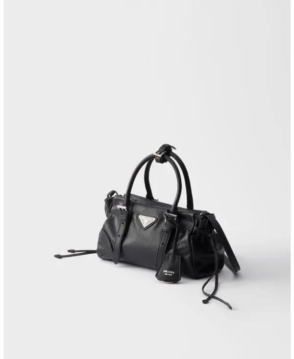 Prada Bonnie Small Leather Bag - Black