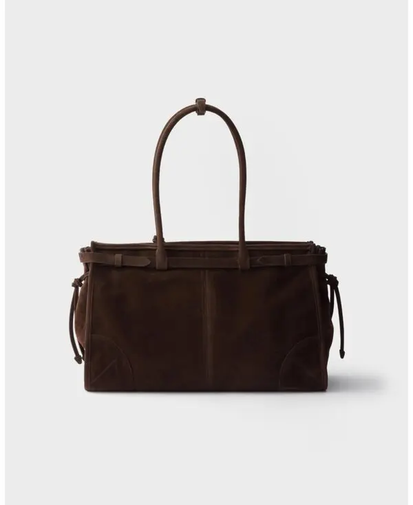 Prada Bonnie Large Suede Handbag