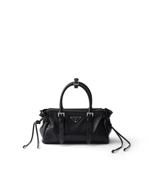 Prada Bonnie Small Leather Bag - Black