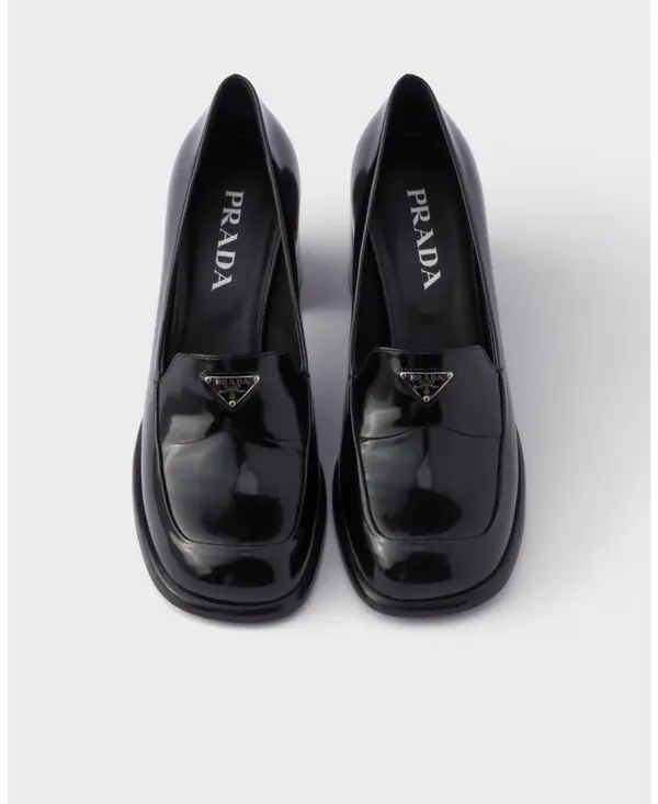 Prada Brushed Leather Loafers