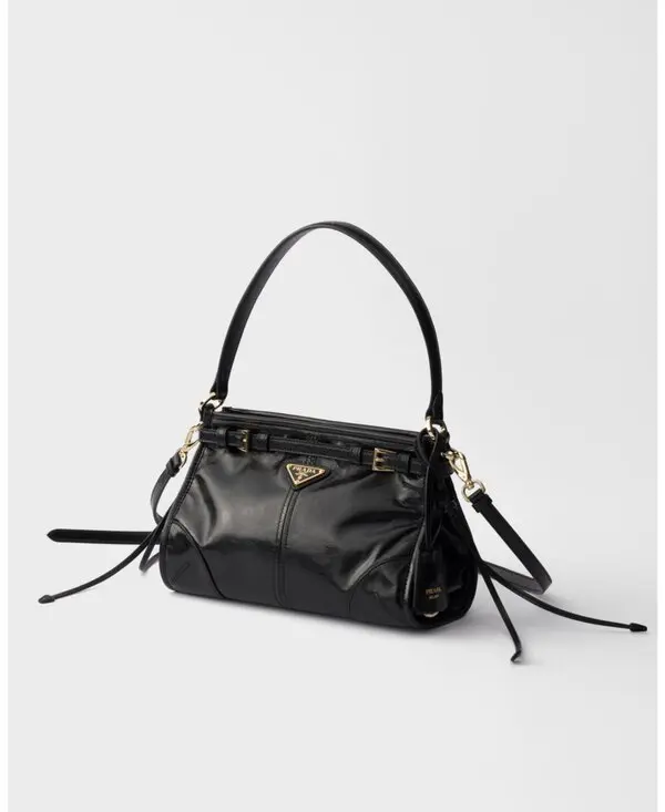 Prada Bonnie Small Leather Handbag - Black