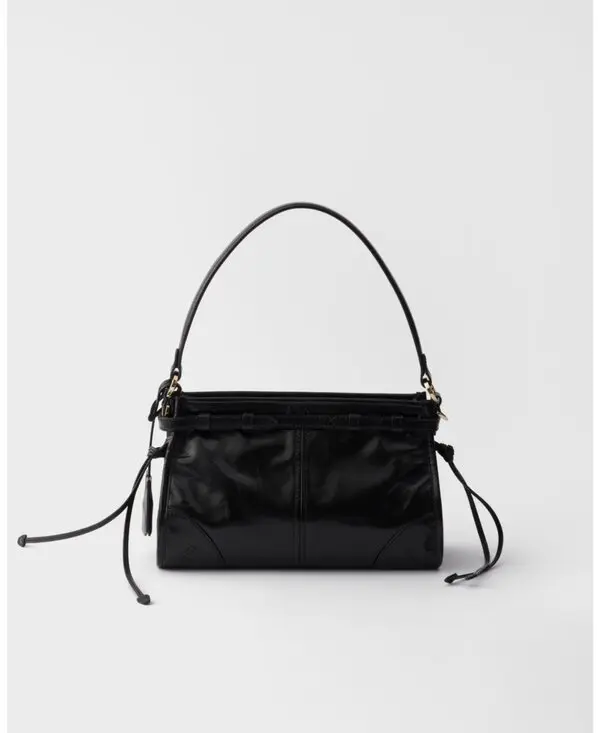 Prada Bonnie Small Leather Handbag - Black