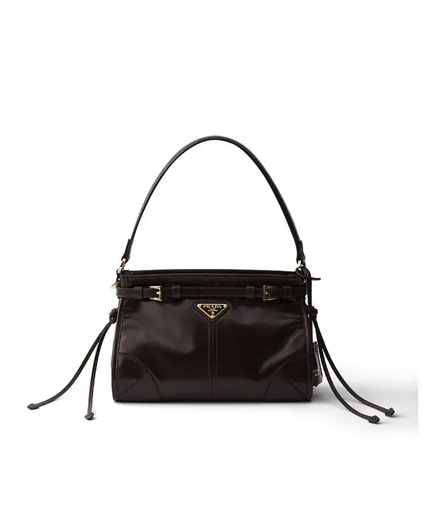 Prada Bonnie Small Leather Handbag - Brown