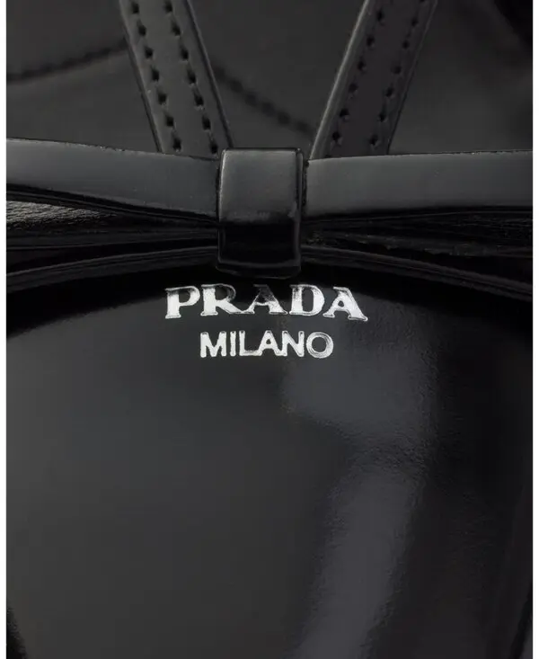 Prada Brushed Leather Slingback Pumps