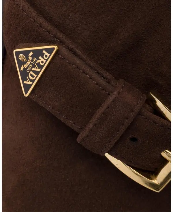 Prada Suede Booties - Brown
