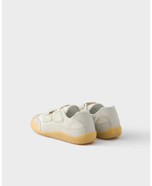 Prada Speedrock Leather And Mesh Fabric Sneakers - Grey