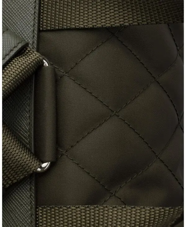Prada Medium Quilted Re-nylon Backpack With Saffiano Leather Trim