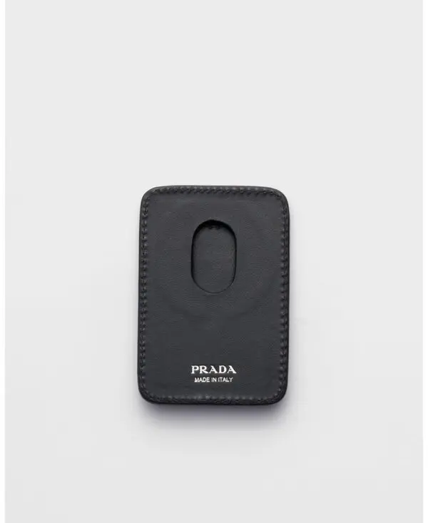 Prada Saffiano Leather Card Holder - Black