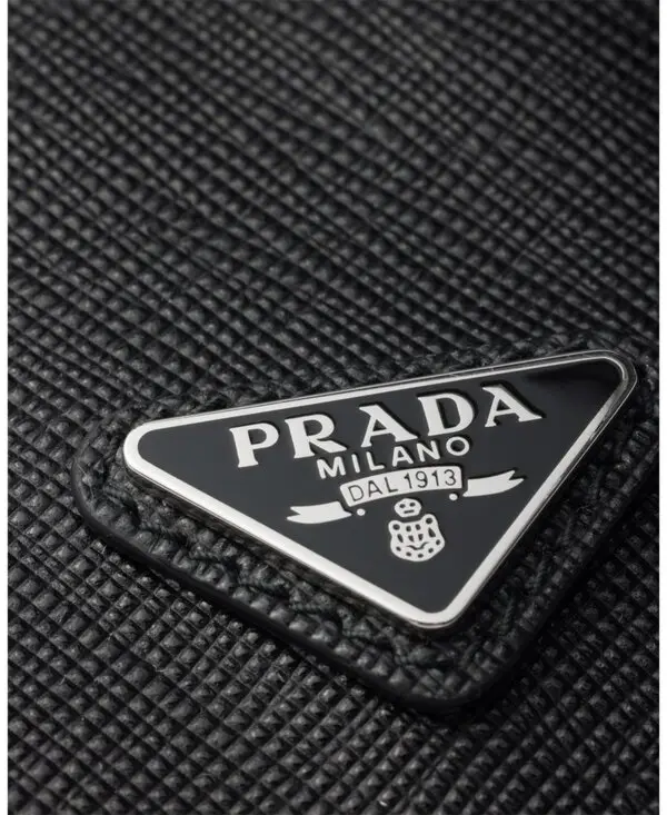 Prada Saffiano Leather Card Holder - Black