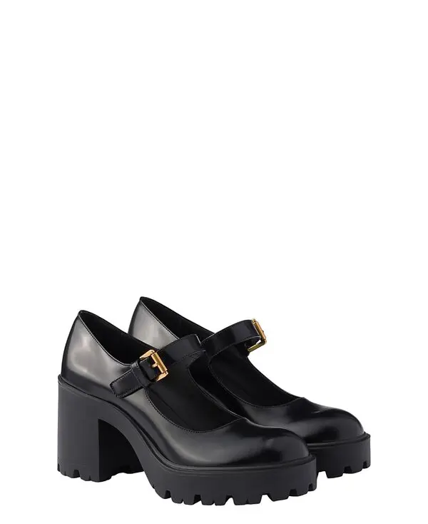 Prada Brushed Leather Pumps