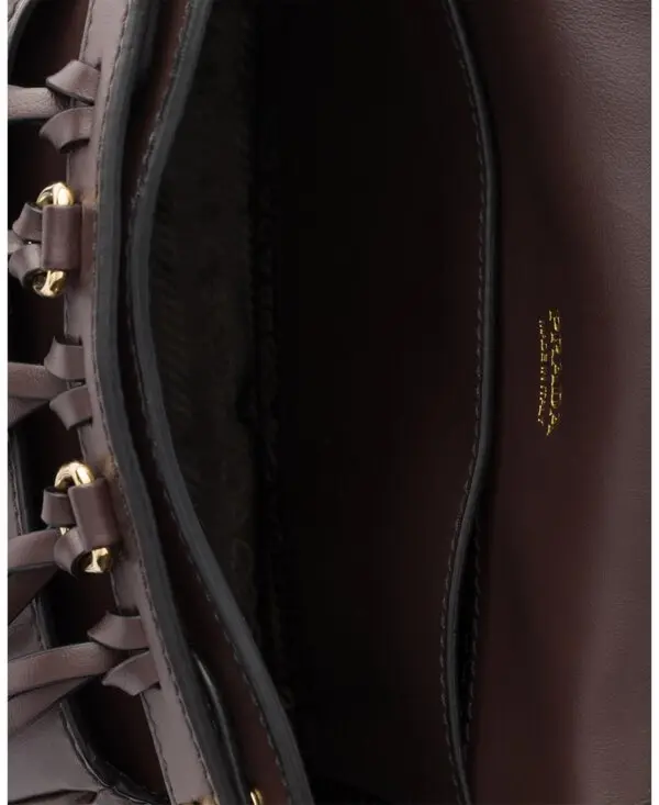 Prada Corsaire Corduroy And Leather Mini Shoulder Bag - Brown