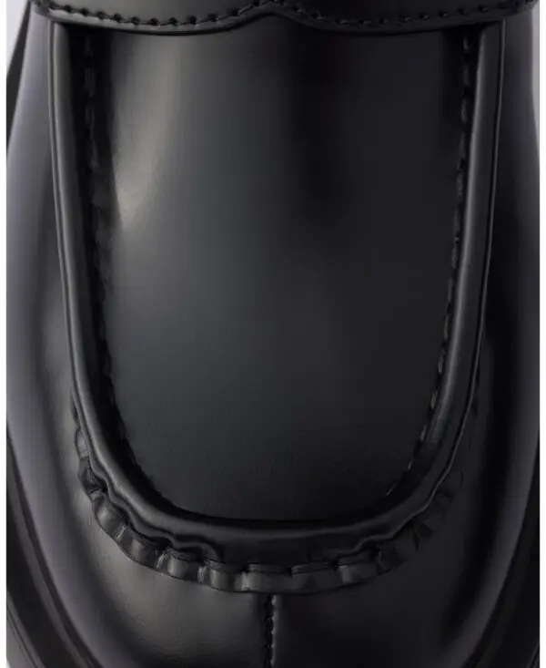 Prada Brushed Leather Loafers With Lug Sole