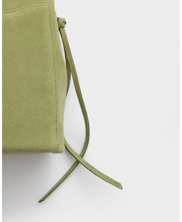 Prada Carry Mini Suede Handbag - Green