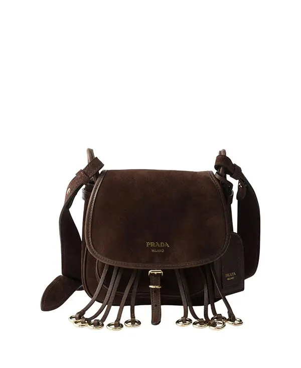 Prada Corsaire Suede Mini Shoulder Bag