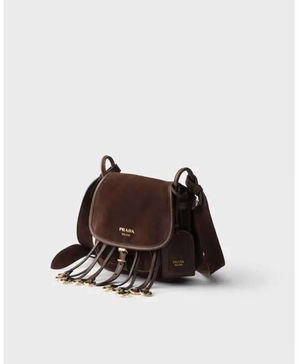 Prada Corsaire Suede Mini Shoulder Bag