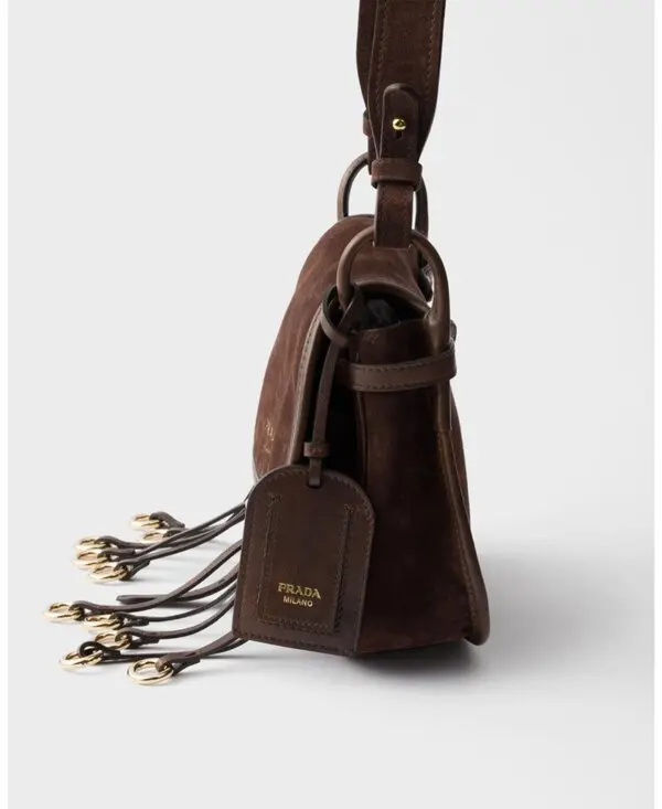 Prada Corsaire Suede Mini Shoulder Bag