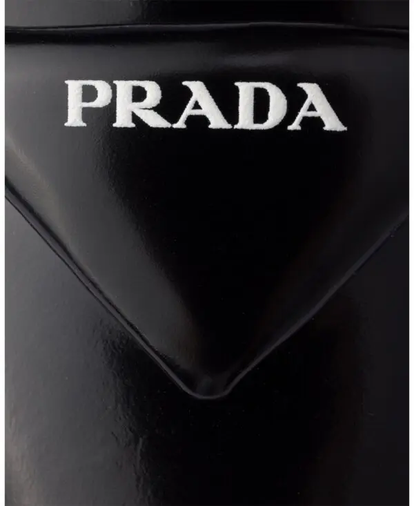 Prada Brushed Leather Ballerina Slingbacks