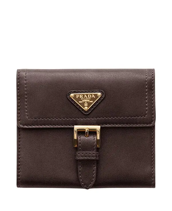Prada Small Nappa Leather Wallet - Dark Brown