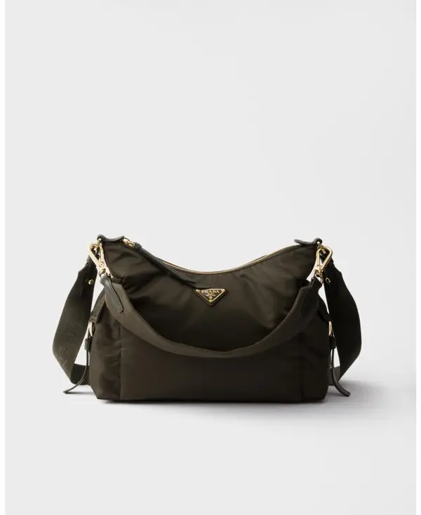 Prada Explore Large Re-nylon And Leather Bag - Green