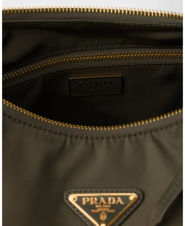 Prada Explore Large Re-nylon And Leather Bag - Green