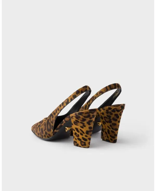 Prada Printed Leather Slingback Pumps
