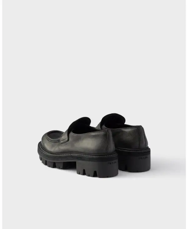 Prada Leather Loafers - Black