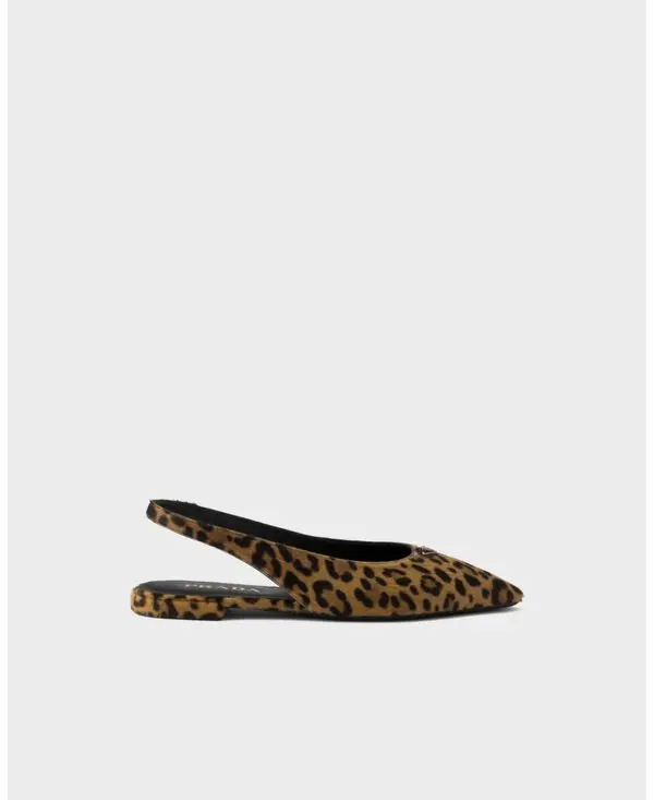 Prada Printed Leather Ballerinas