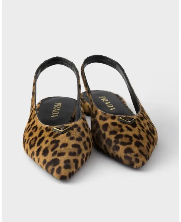 Prada Printed Leather Ballerinas