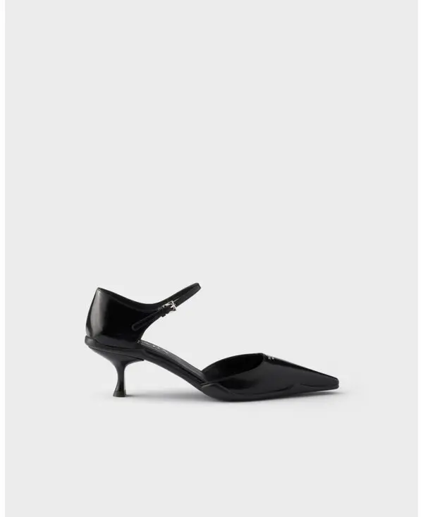Prada Brushed Leather D'orsay Pumps