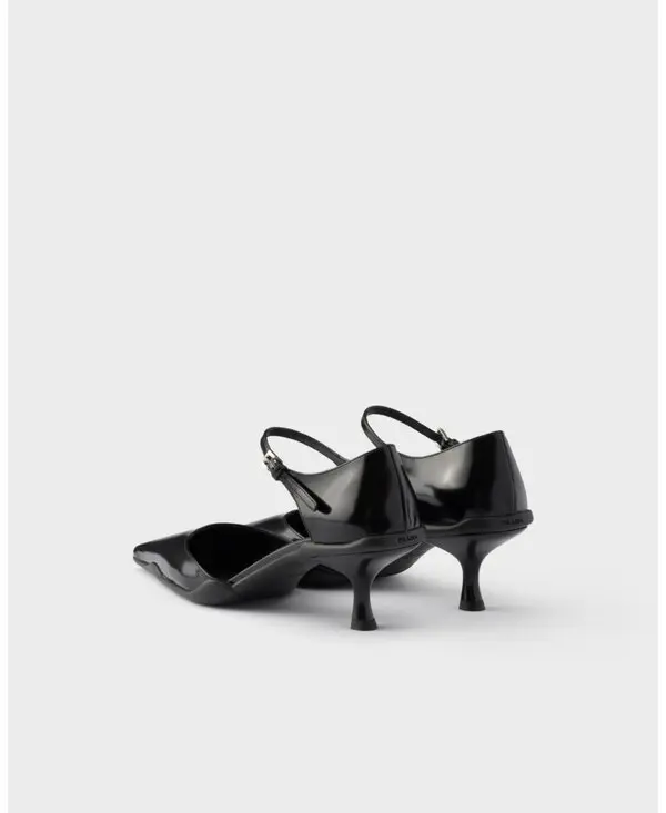 Prada Brushed Leather D'orsay Pumps